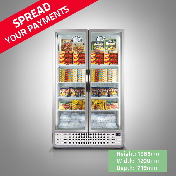Glass Double Door Display Freezer | Husky Commercial