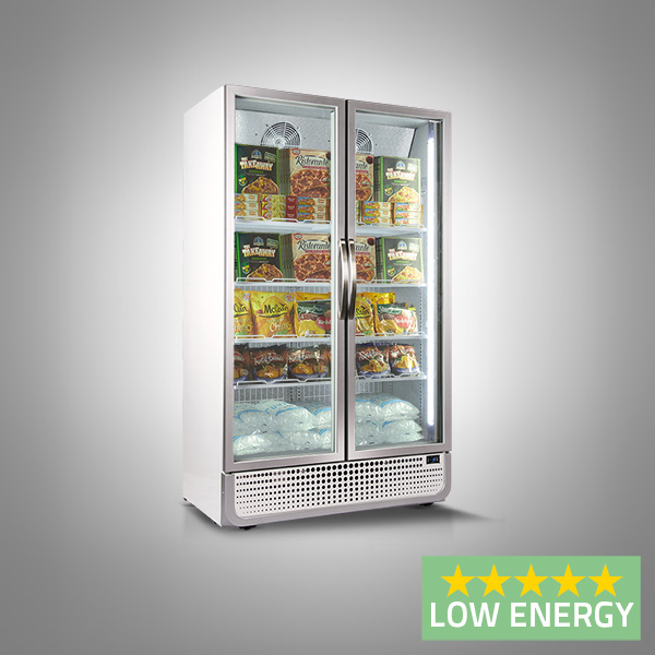 Glass Double Door Display Freezer | Husky Commercial