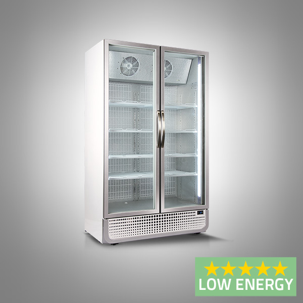 Glass Double Door Display Freezer | Husky Commercial